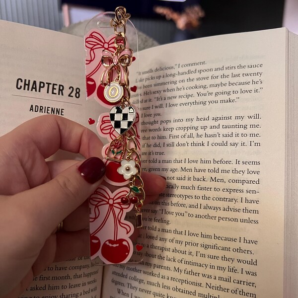 Pink Bow Charmed Bookmark Bow Bookmark Acrylic Bookmark Charmed ...