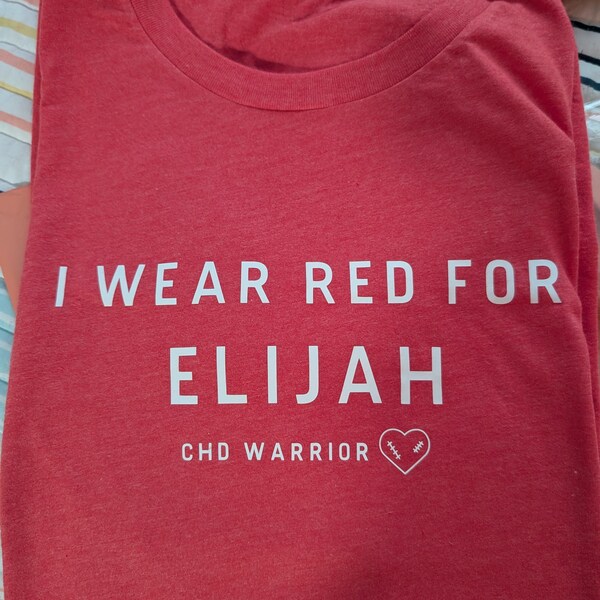 CHD Awareness Wear Red Shirt Heart Warrior Gift Heart Surgery Gift CHD ...