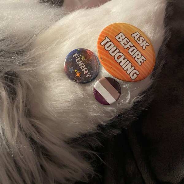 Therian Pride Sparkly Pin Badge, Holographic Badge, Otherkin Accessory ...