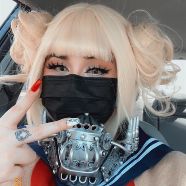 Pink Gas Mask Pink Mouthguard Respirator Style Gas Mask Cosplay Goggles ...