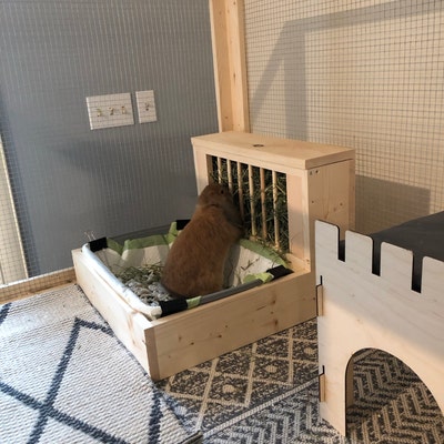 Medium Hop Box: Rabbit Bunny Hay Feeder and Litter Pan Combo - Etsy