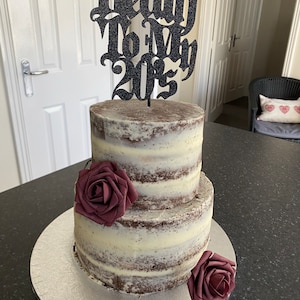 Custom Gothic Birthday Cake Topper Goth Birthday Cake Topper, Glitter ...