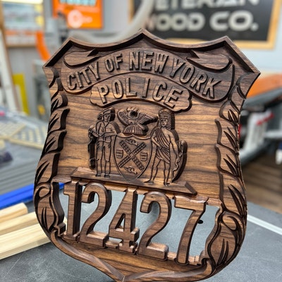 NYPD City of New York Police Shield Vector Svg and Dxf - Etsy