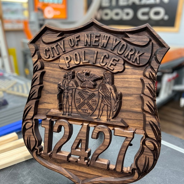 NYPD City of New York Police Shield Vector Svg and Dxf - Etsy