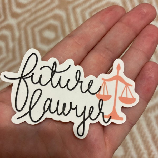 Future Lawyer Sticker: Scale of Justice, Pre Law Student Gift - Etsy