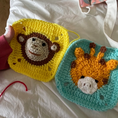 Crochet Duck Square Pattern // Duck Granny Square Motif // Crochet Duck ...