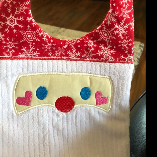 Digital Download Santa Claus Bib Machine Embroidery Design for the 7x12 ...
