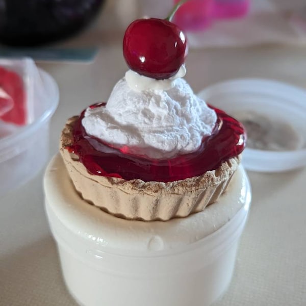 Cherry Tart, DIY Slime Kit, Thick Glossy Slime, Clay Slime, Cherry ...