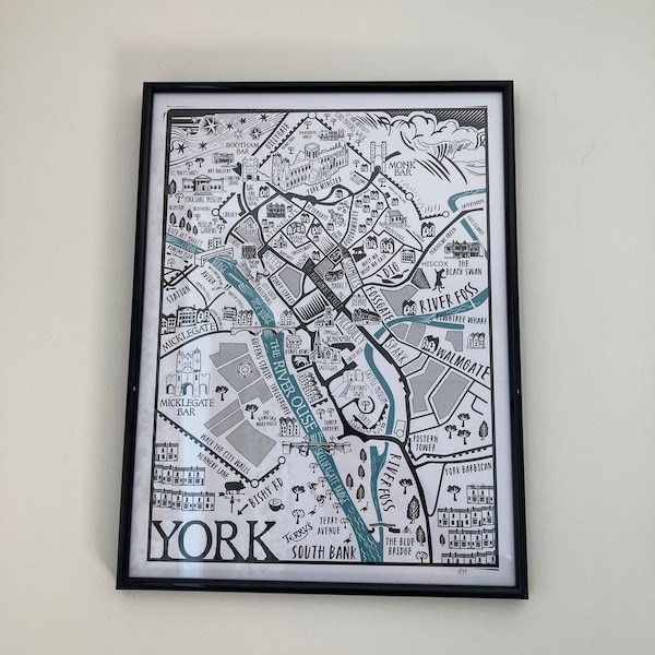 Map of York - Prints - Etsy UK