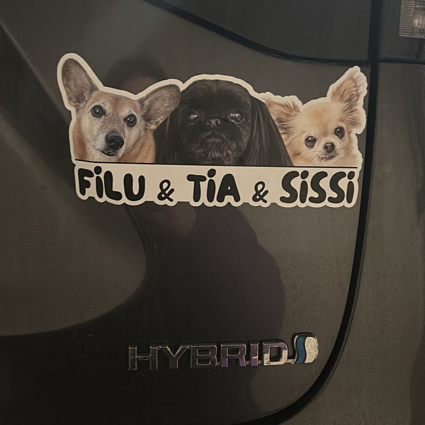 Custom Dog Car Decal From Photo / Pet Car Sticker / Personalized Die ...
