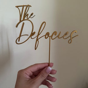 Personalized Wedding Cake Topper / Script Cake Toppers for Wedding ...