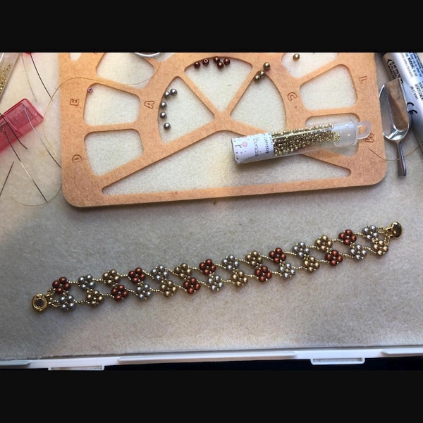Beading Tutorial and Pattern Twisted Flower Chain, Single, Double and ...