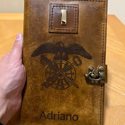 Single Anchor Navy Chief Charge Book Leather Journal Cover - Etsy