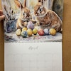 2025 Rabbit Desk Calendar - Watercolor Bunny Monthly Calendar ...