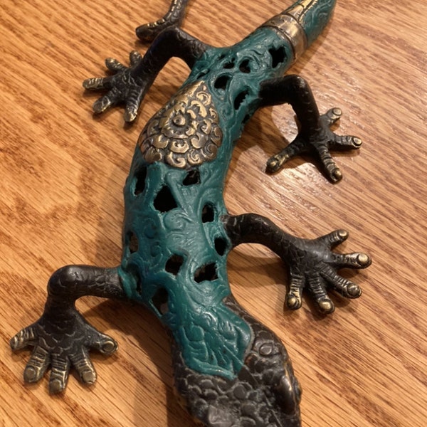 Lizard Bronze 3 Difference Sizes, Lizard Statue, Lizard Figurine ...