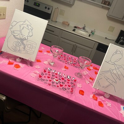 CHRISTMAS/DIY Paint Party/ Pre-drawn / Outline Canvas/adult Painting ...