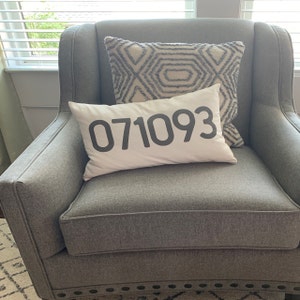 Personalized Zip Code Pillow Personalized Pillow Dorm Decor Monogrammed ...