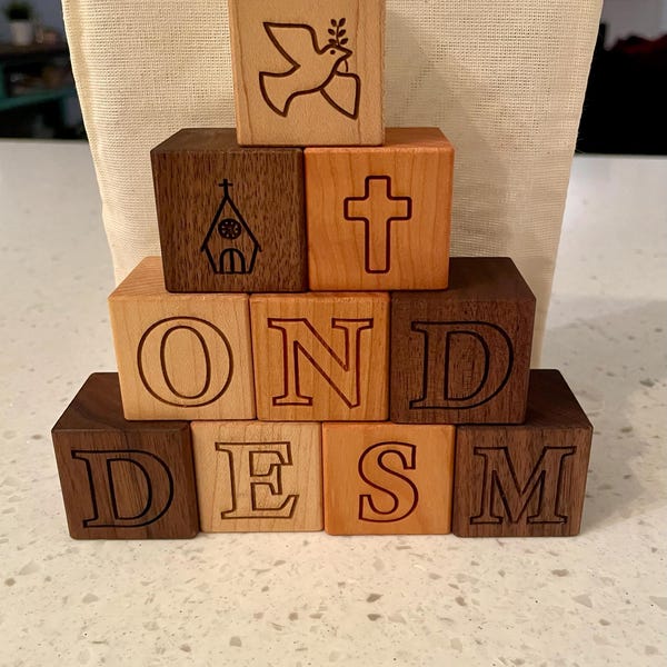 BAPTISM NAME BLOCKS - Personalized Baby or Child's Christening or ...