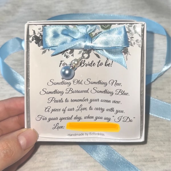 Something Blue Bouquet Charm Something Blue for Bride Gift From Mom ...
