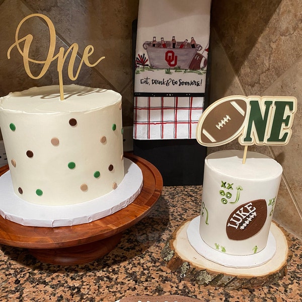 Calligraphy One First Birthday Cake Topper / Toddler Birthday Cake ...