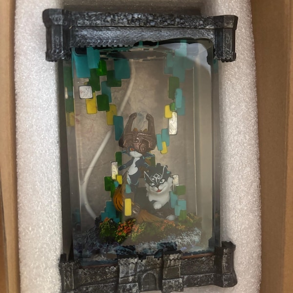 Midna and Wolf Link Zelda Resin Night Light – Zelda Twilight Princess ...