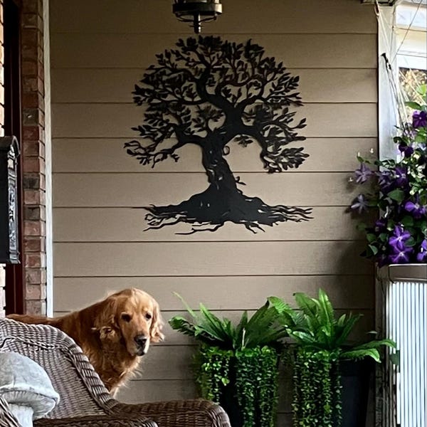 Steel Tree of Life Wall Art, Large Tree Wall Sign, Tree Wall ...