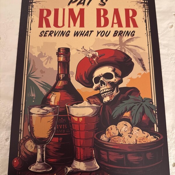 Family Rum Bar Sign, Rum Bar Sign, Custom Rum Gift, Decor for Rum ...