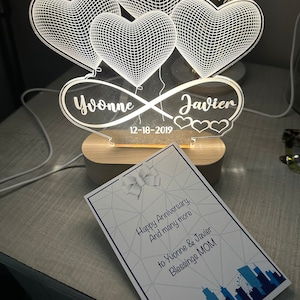 Long Distance Custom Light Personalized Valentines Gift Light up Sign ...