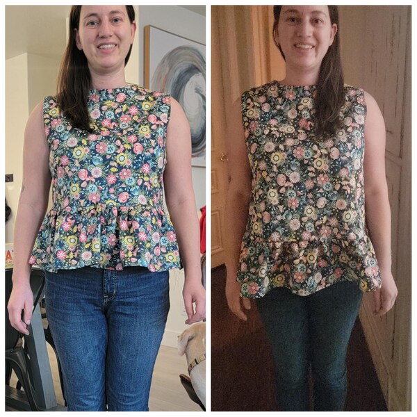 Peplum Ruffle Top Sewing Pattern | Women Top Pattern | Ruffled Top ...