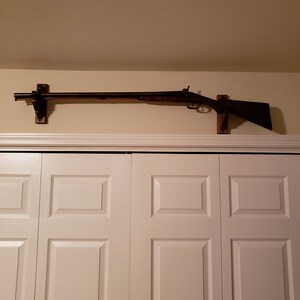 Oak Wooden Gun Rack Stand Antique Rifle Shotgun Presentation | Etsy