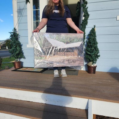 Housewarming Gift First Home, New Home Personalized Canvas Portrait ...