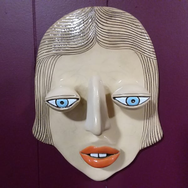 Ceramic Mask. Wall Mask. Handmade Mask. Mask Face Ceramics Handmade ...
