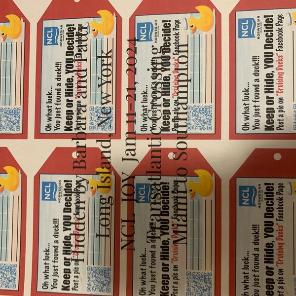 Royal Caribbean Cruising Ducks INSTANT DOWNLOAD Tags Cruise Rubber Duck ...