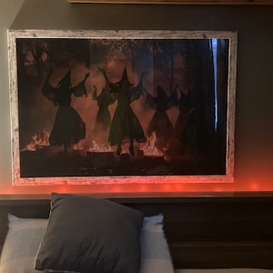 Dancing Witches Wall Art Fire Witches in Gothic Painting, Enchanting ...
