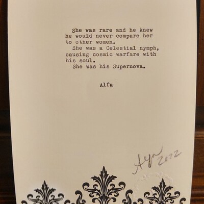 Typed Poem on 5x4 Stationary when You're Lost... Find Yourself ...