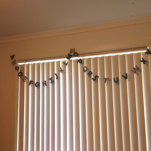 Grey ABC Garland. Alphabet Garland. Nursery Wall Decor. Educational Toy ...