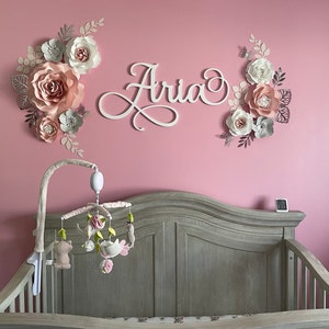 Baby Name Sign Over the Crib Sign Wooden Name Sign Wall Hanging Name ...