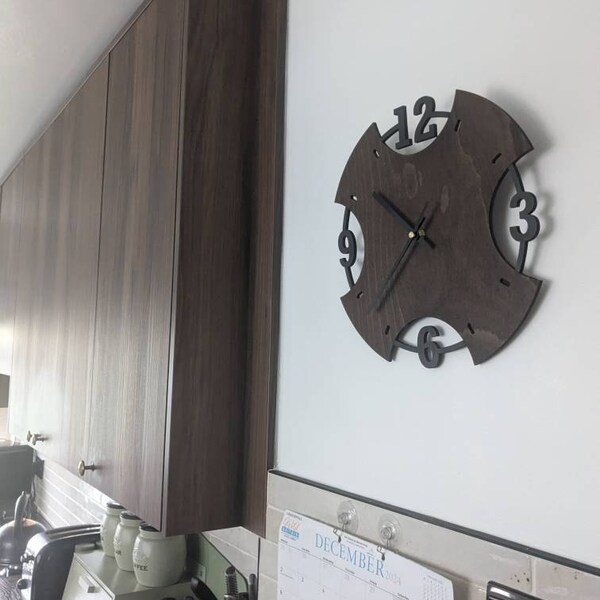 Simple Wall Clock, Stylish Wall Clock, Oak Clock, Wooden Clock, Hand ...