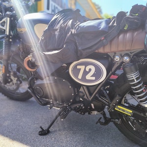 Custom Made Motorcycle Tank Number Decal Sticker Cafe Racer Choose ...