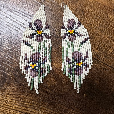 CHARMING Beaded Fringe Hoop Earring Kit Seed Bead Earring Kit - Etsy
