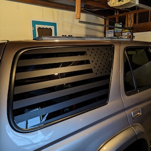 Fits 1996-2002 Toyota 4RUNNER Rear Side Windows American Flag Decal ...