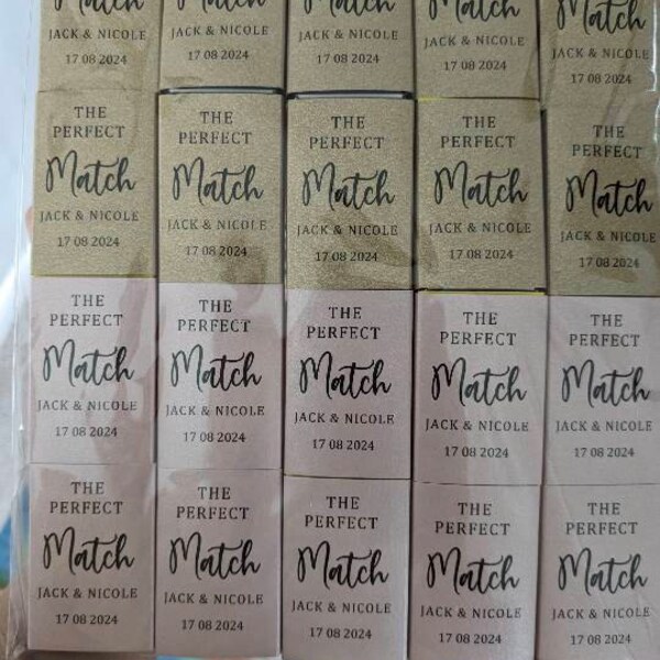 Custom Wedding Favour Idea - Match Box Table Gift - the Perfect Match ...