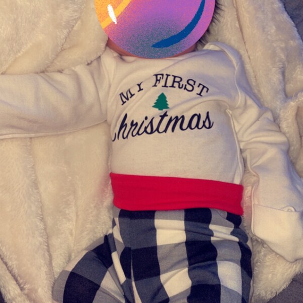 Baby Boy First Christmas Outfit Personalized, My First Christmas ...