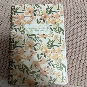 Minimalist Address Book With Personalized Cover and Gold - Etsy