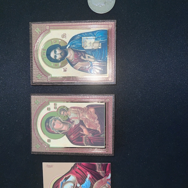 Orthodox Icon Gift, Wooden Icon of Jesus Christ and Mother of God ...