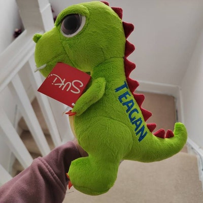 Personalised T-rex Dinosaur Soft Toy - Etsy