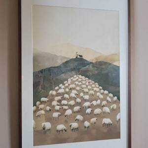 Parable of the Lost Sheep Christian Wall Art, Good Shepherd Poster ...