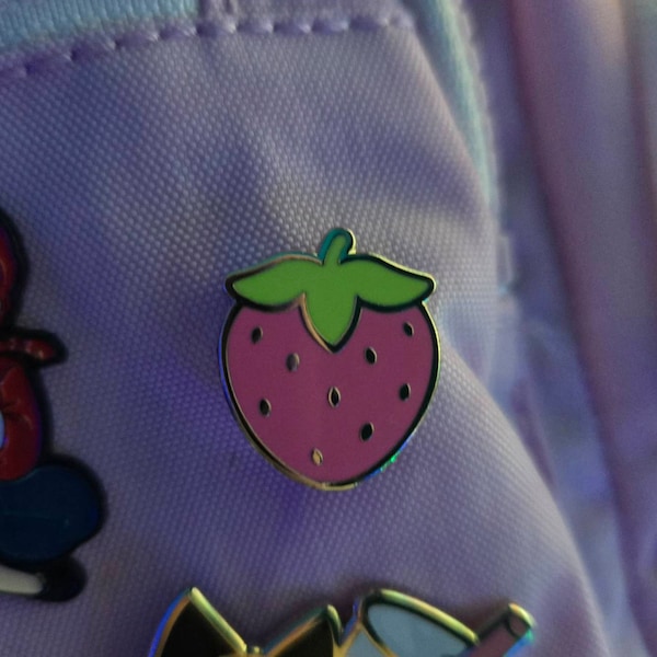 Mini Cute Strawberry Berry Fruit Enamel Pin - Etsy