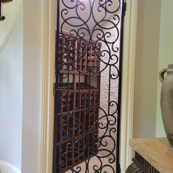 Iron Wine Cellar Door - Garden Gate - Custom Sizes - 30 to 36" Wide by ...