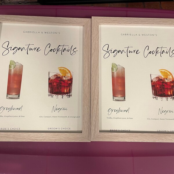 Printable Signature Cocktails Sign | Editable Signature Cocktails ...